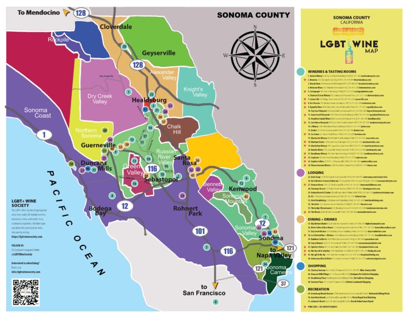 LGBT+ SONOMA WINE MAP – LGBT Wine Society